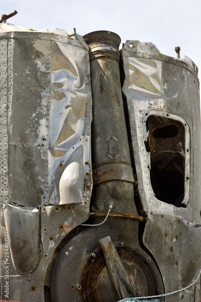 Papua New Guinea, Lae. American B-17E bomber Swamp Ghost in storage ...