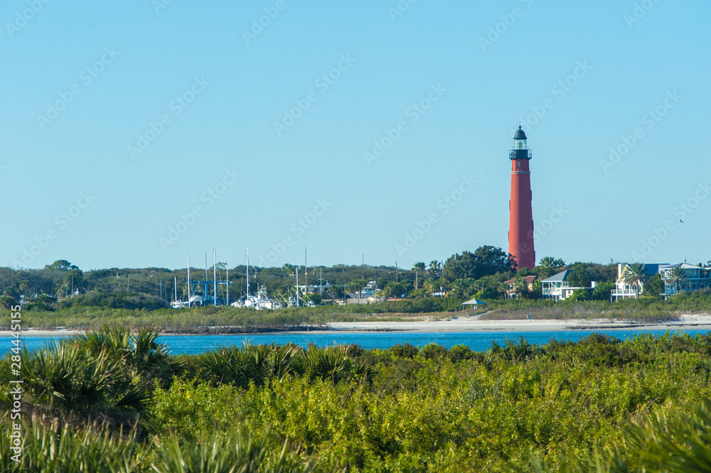 USA, Florida, Ponce Inlet, Ponce de Leon Inlet Lighthouse, Indian River ...