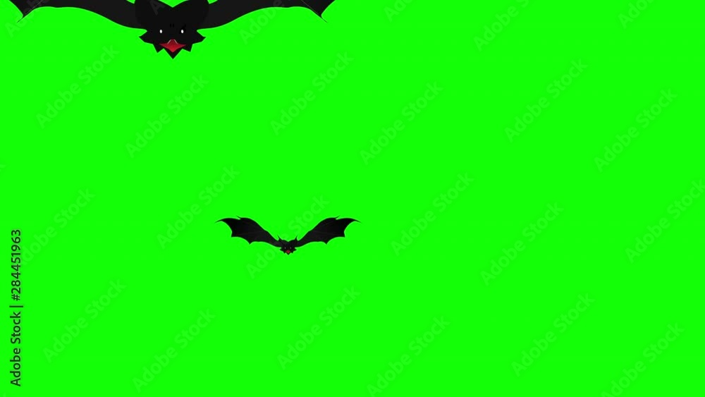 Swarm of spooky bats flying against green background. Halloween themed ...