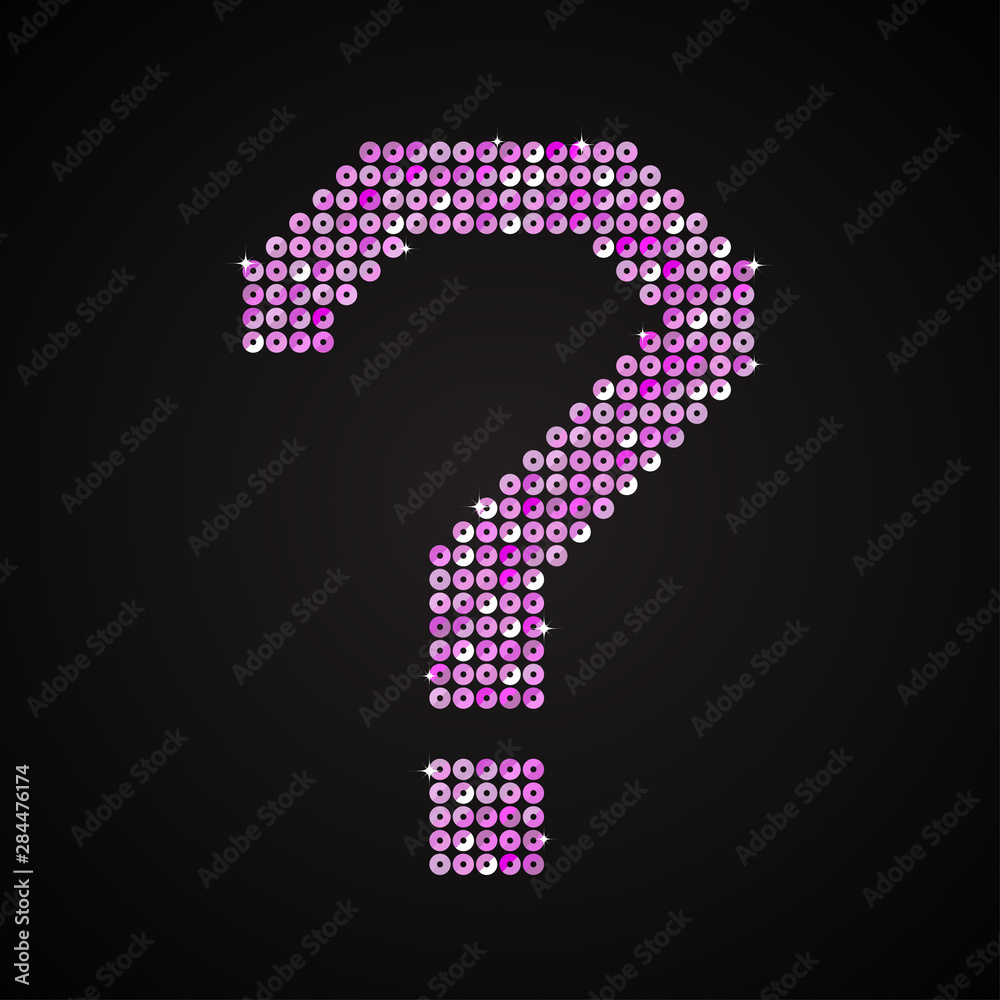 Vector pink glitter sequins sign question mark. Stock Vector | Adobe Stock Vector pink glitter sequins sign question mark. Stock Vector | Adobe Stock