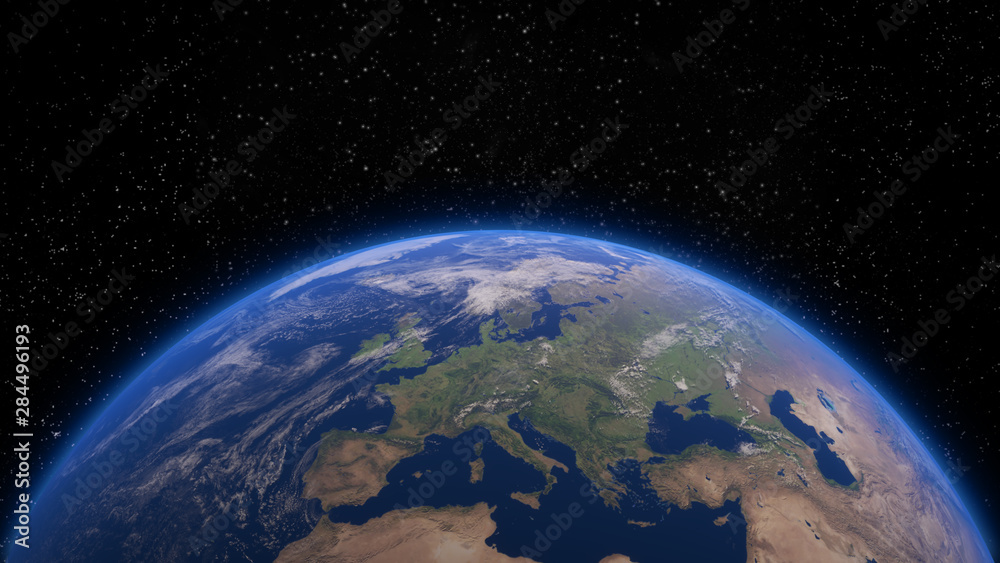 3d closeup render of planet earth from space. Elements of this image by ...