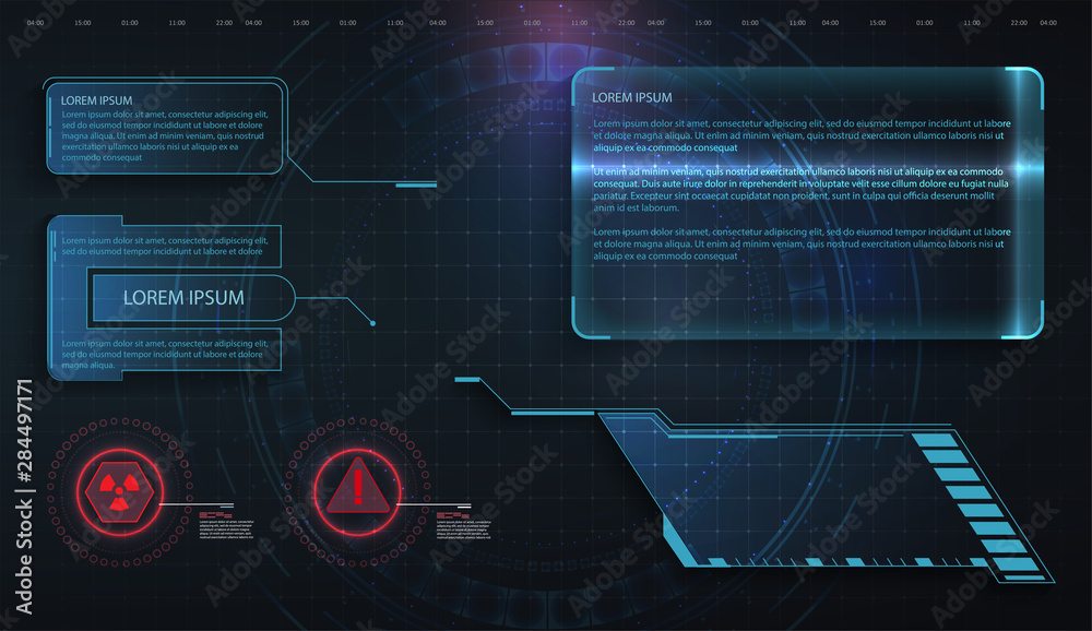 HUD, UI, GUI futuristic frame user interface screen elements set. Set ...