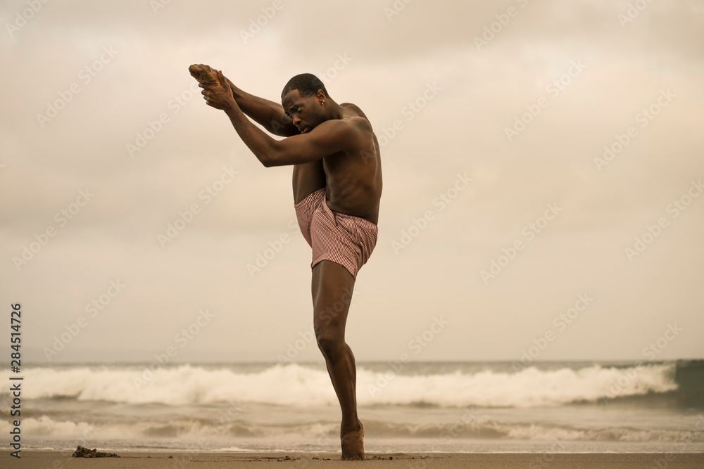dramatic contemporary dance choreographer doing ballet beach workout ...