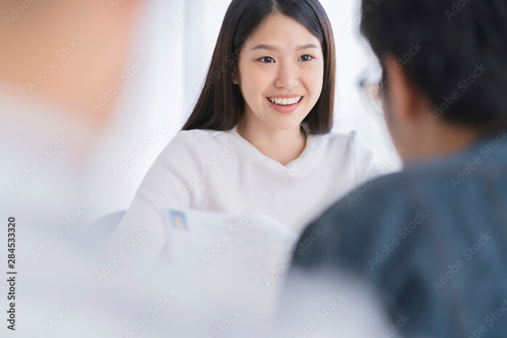 asian beautiful woman interview for jop recruitment human resouce ideas ...