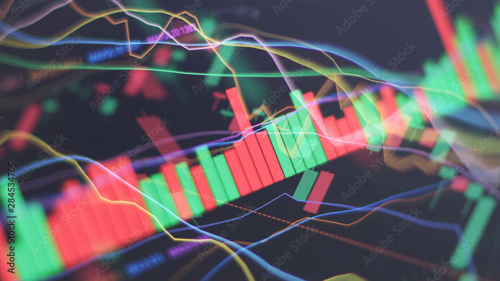 Complex Deep Stock Charts Technical Analysis Concept Stock Illustration ...