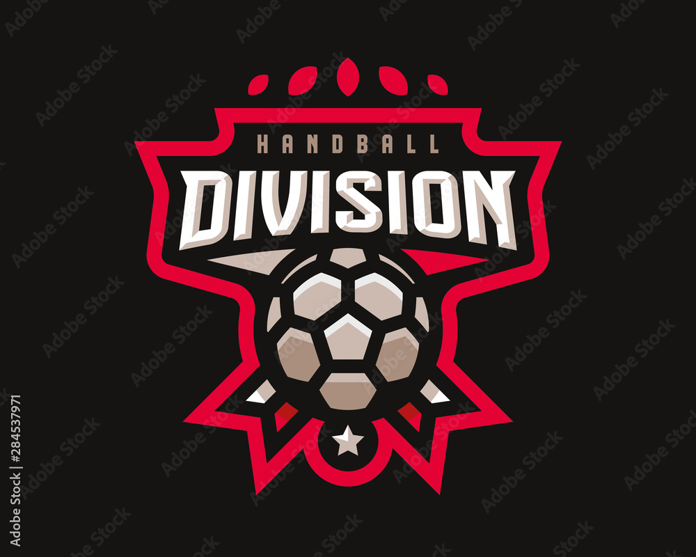 Handball logo design, emblem tournament template editable for your ...