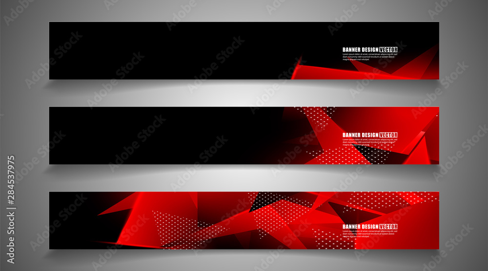 set the triangle background light header banner. Abstract composition ...