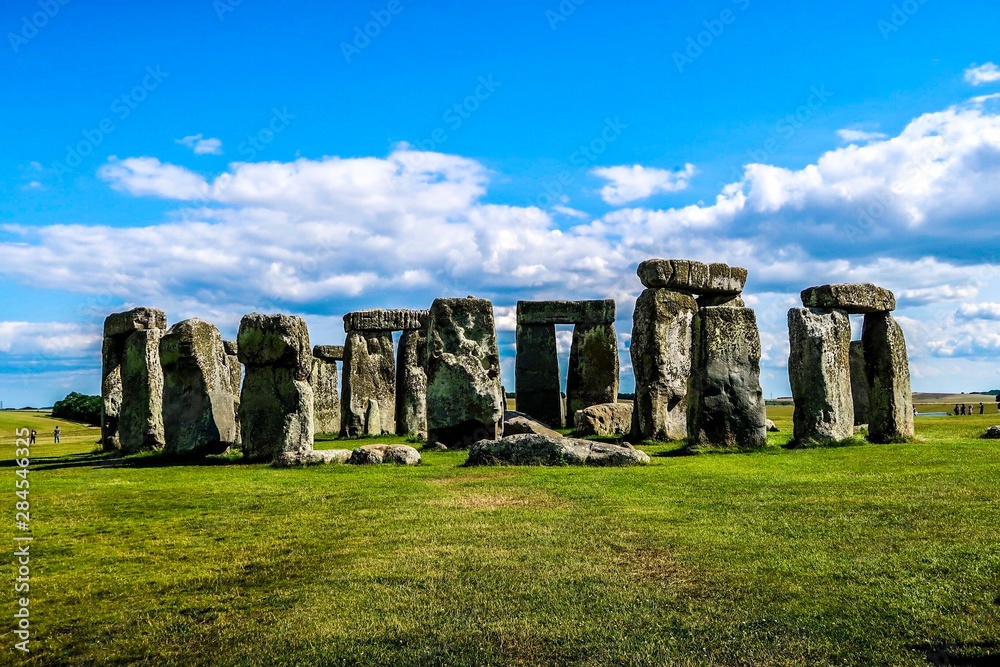 Stonehenge with blue sky Stock Photo | Adobe Stock
