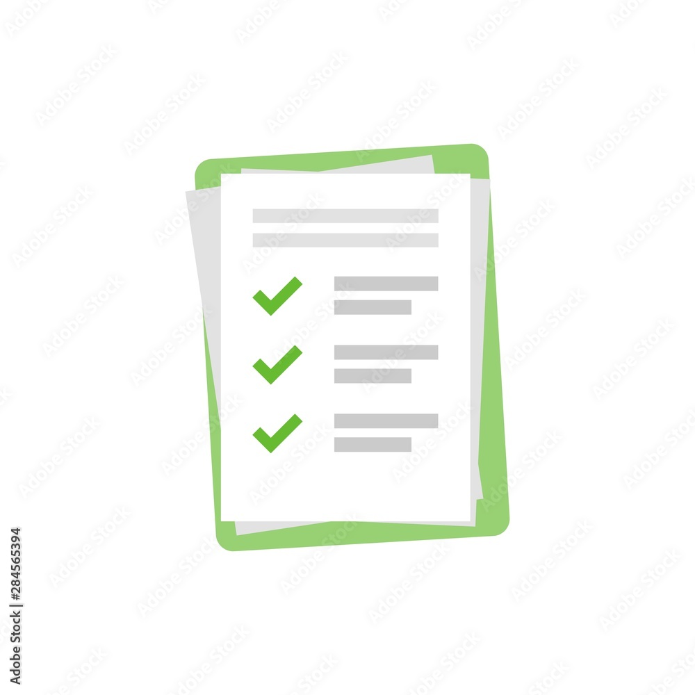 To-do check list with ticks and points. Clipboard with check marks.flat ...