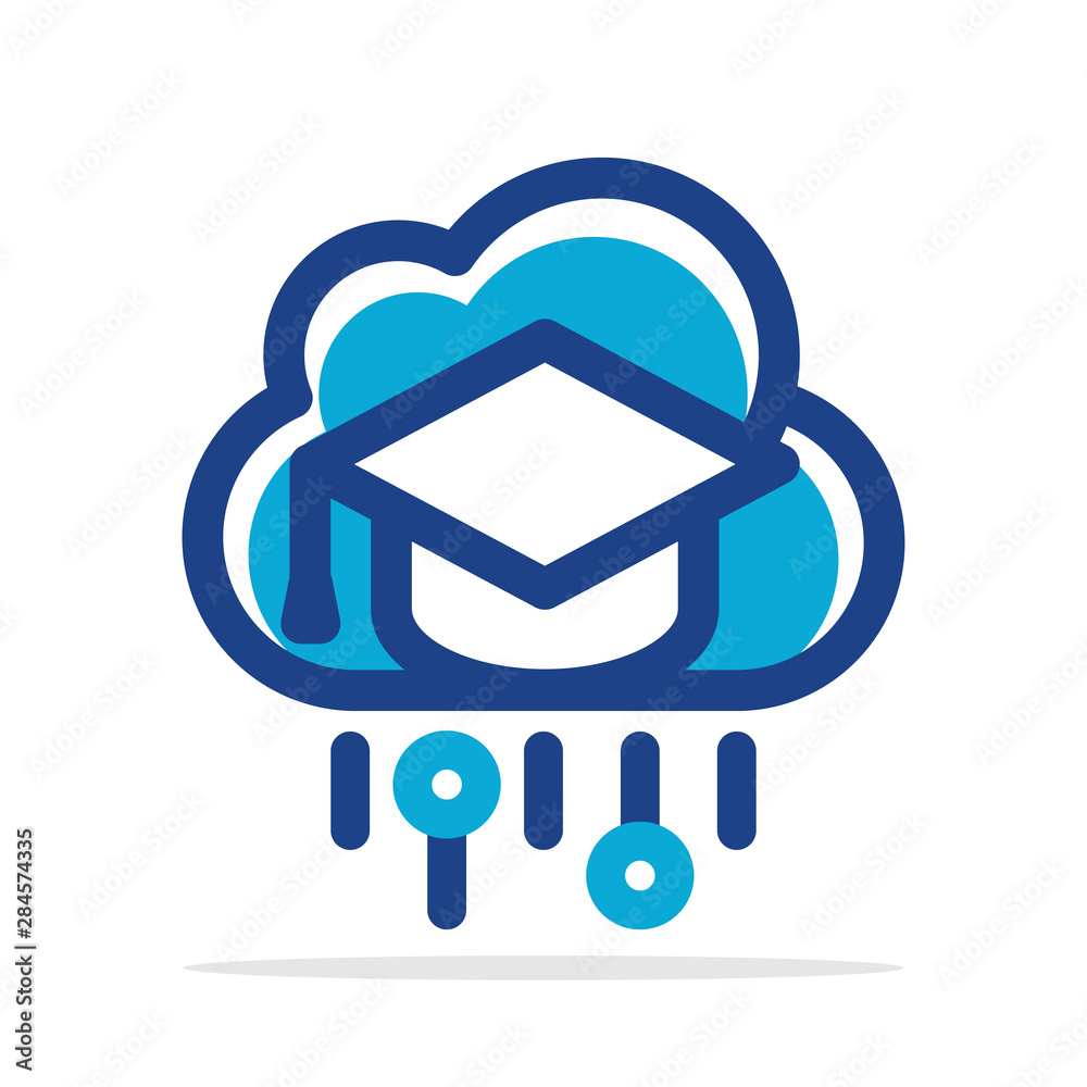 Vector illustration icon with the concept of an education system based ...