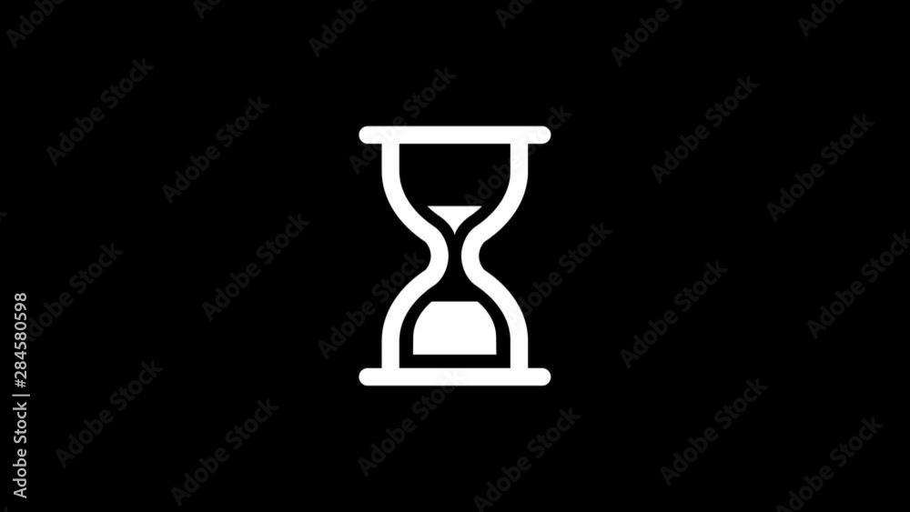 Loading hourglass animation - loading icon animation. Loopable ...