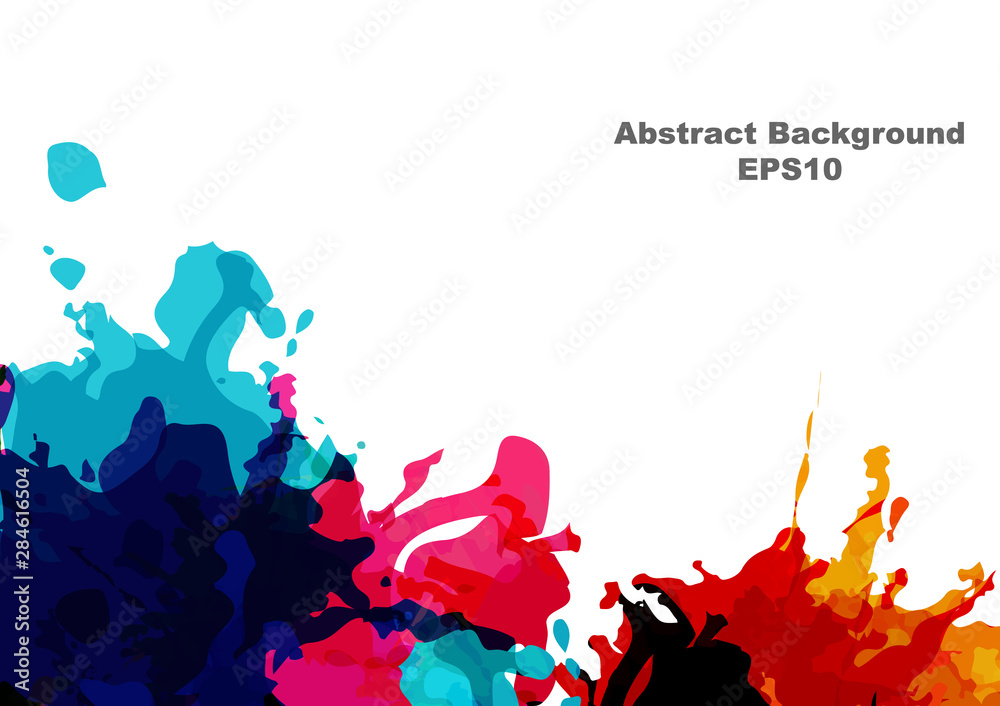 abstract vector splatter paint color design background. vector splatter ...