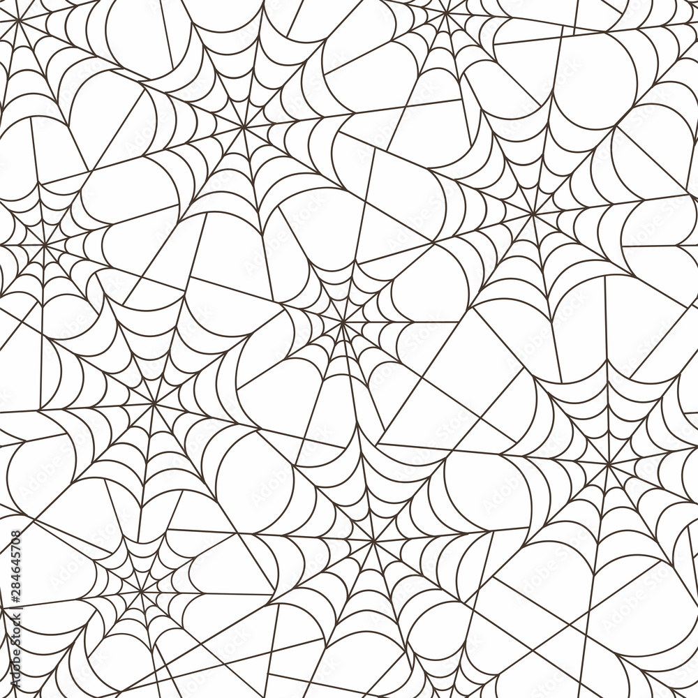 Cobweb Design Monochrome Seamless Pattern Spiderweb Texture Insect