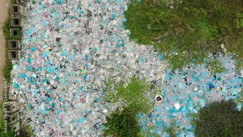 Garbage pile, Waste products polluting in an trash dump or open ...
