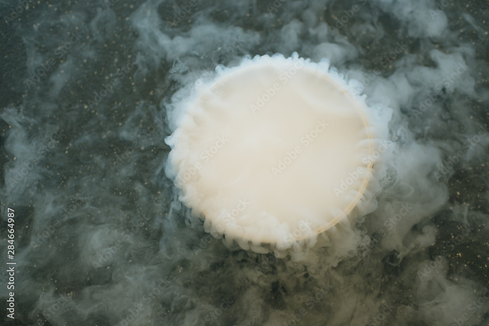 Steam of Nitrogen Created from Liquid Nitrogen Exposed to Ambient ...