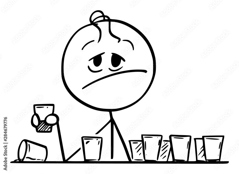 Obraz na płótnie Vector cartoon stick figure drawing conceptual ...