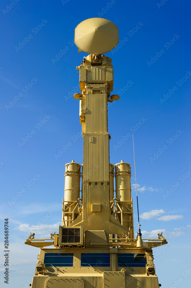 Air defense radar of military mobile mighty missile launcher system of ...