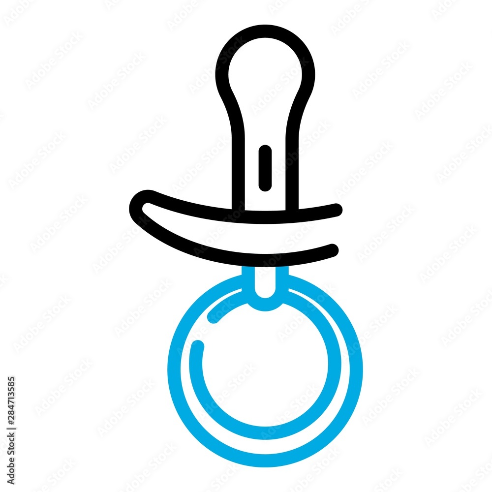 Baby With Pacifier Outline