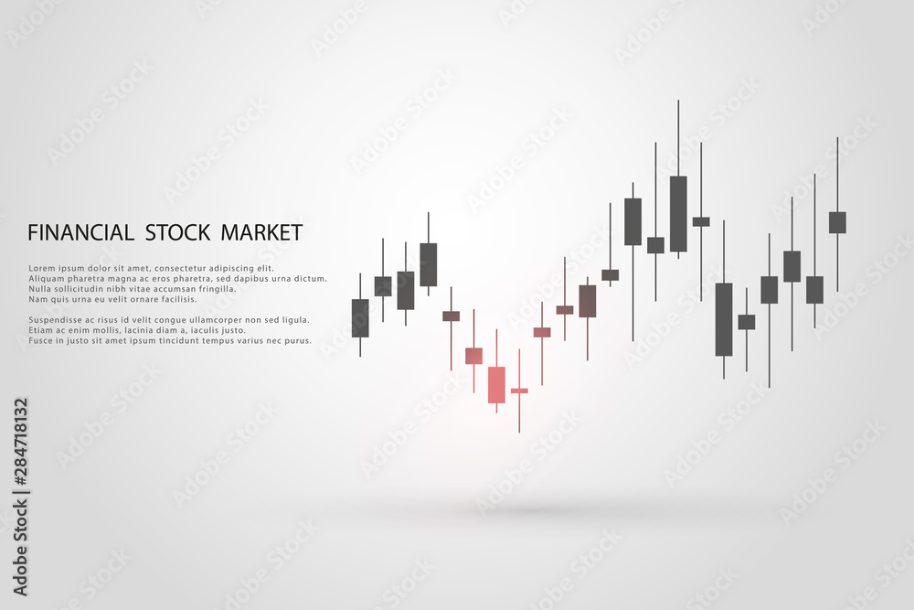 Stock market graph or forex trading chart for business and financial ...