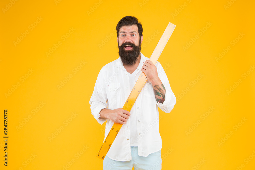 Big size. Measure and control. Geometry theorem. Actual size. School ...