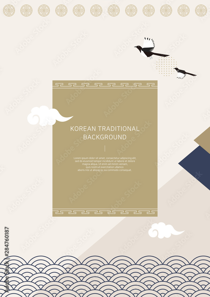 Korean traditional concept vector illustration. Stock Vector | Adobe Stock