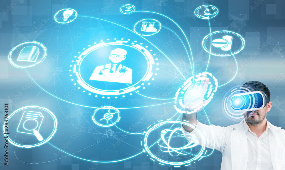 Medical Healthcare Research and Development Concept. Doctor in hospital ...