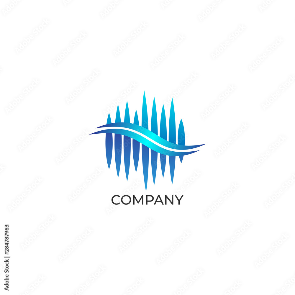 Audio Wave Spectrum Visual Logo, Sharp Spectrum Bar Design Vector,Audio ...