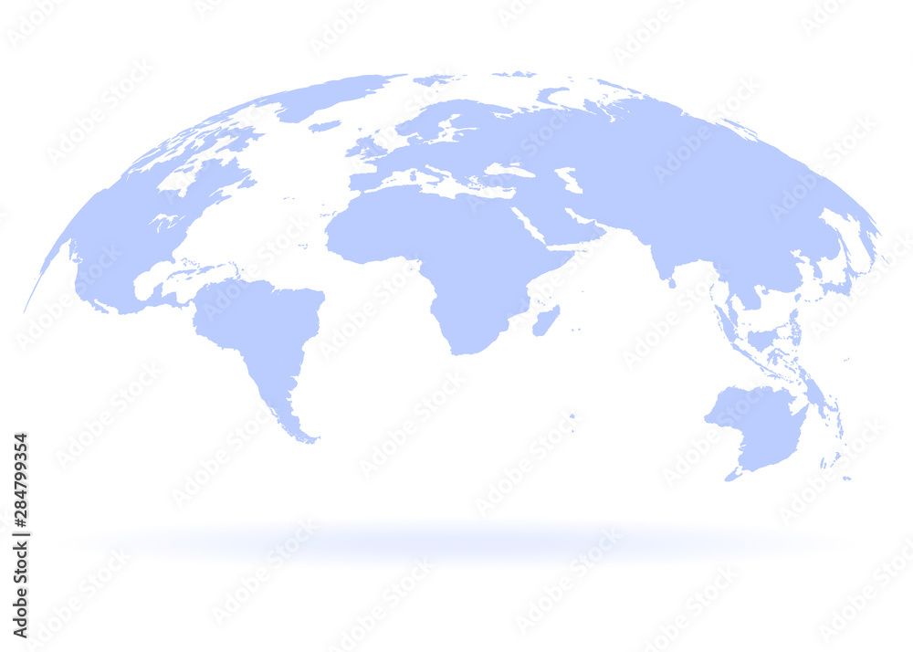 Planet Earth. The Earth, World Map on white background. Vector ...