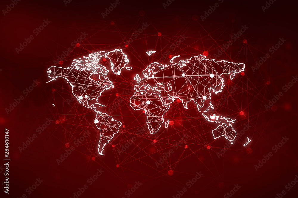2d illustration world map abstract background Stock Illustration ...