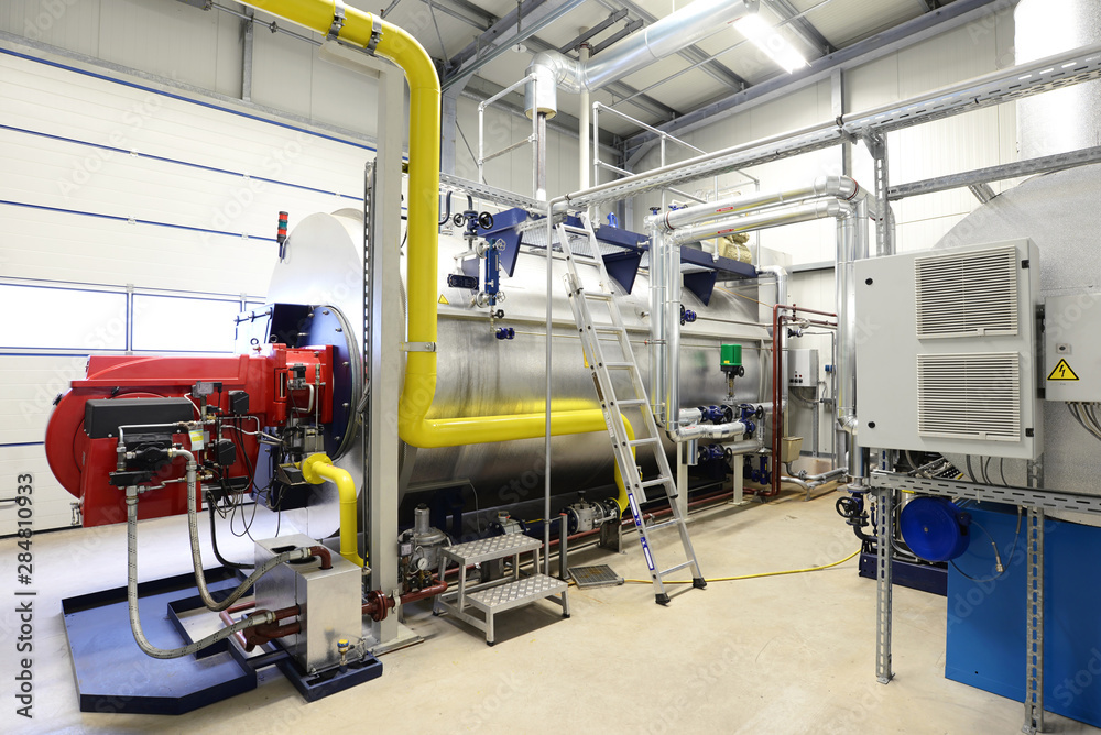 Generator zur Erzeugnung von Warmwasser in der Industrie - moderne Anlage //Generator for ...