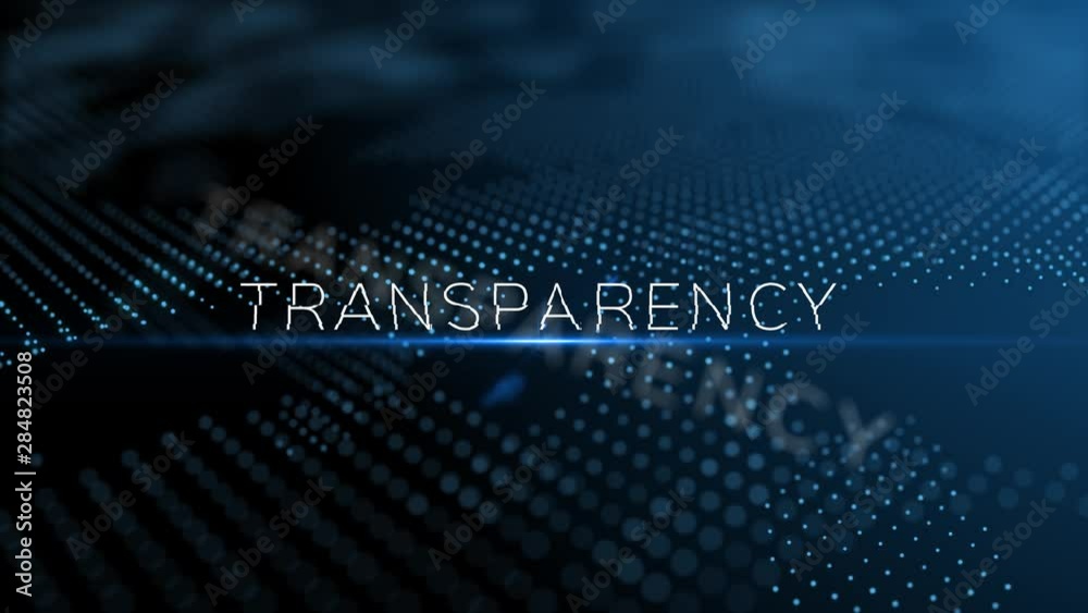 Transparency modern intro text 3D animation with lens flare and depth ...