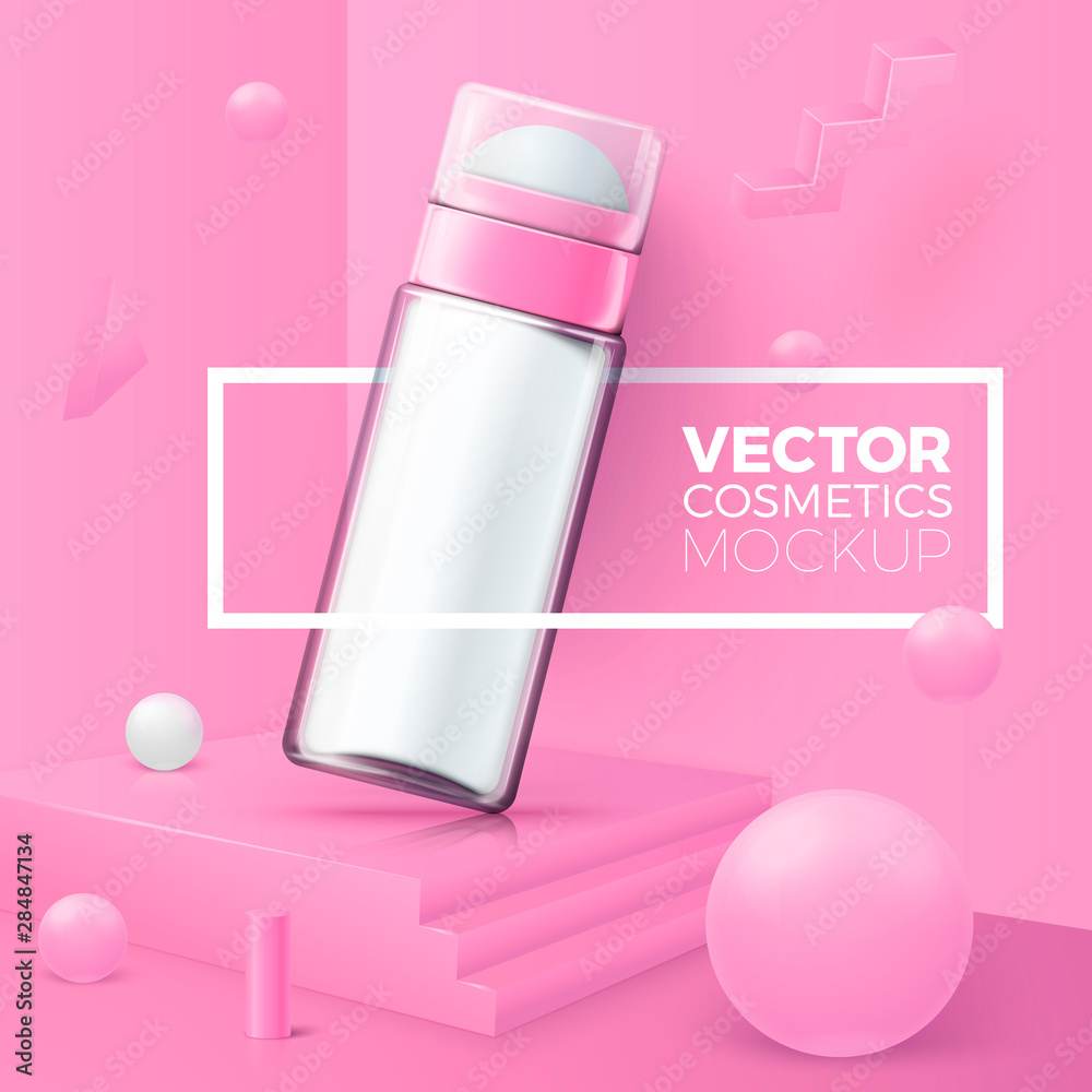 Vector 3d realistic abstract corner scene with text and border around ...