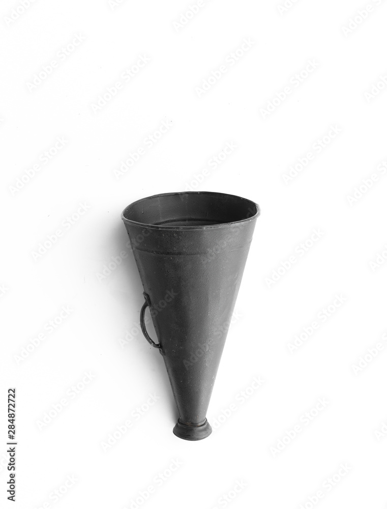 vintage black megaphone isolated on white background Stock Photo ...