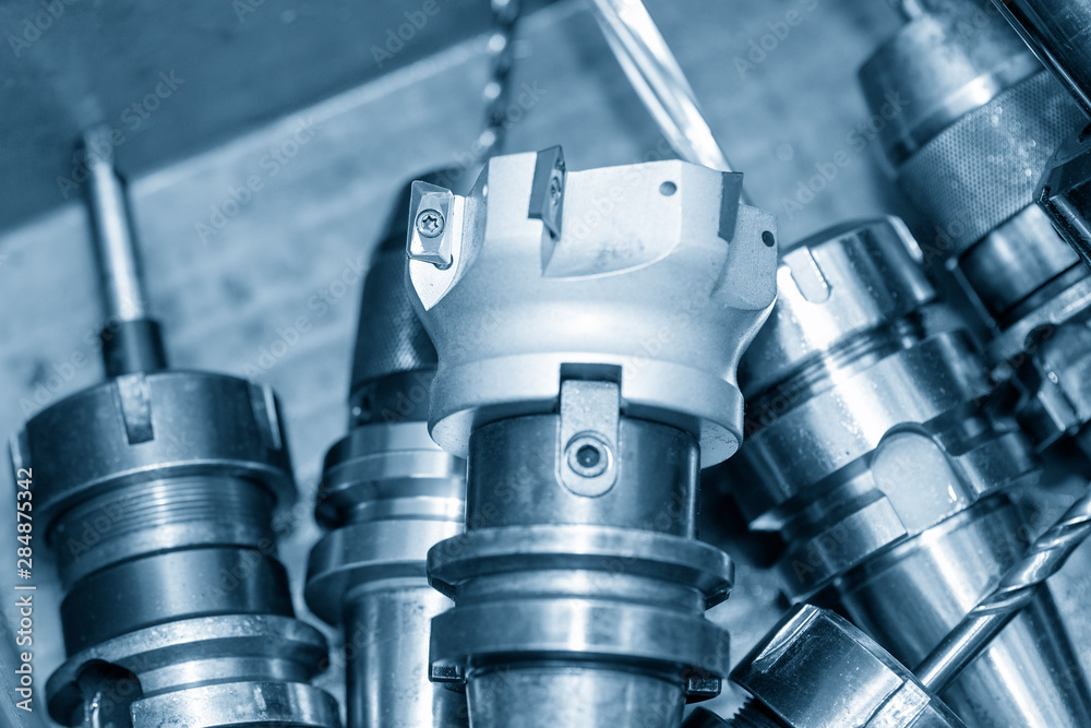 The various type of the cutting tools for CNC milling machine in the ...