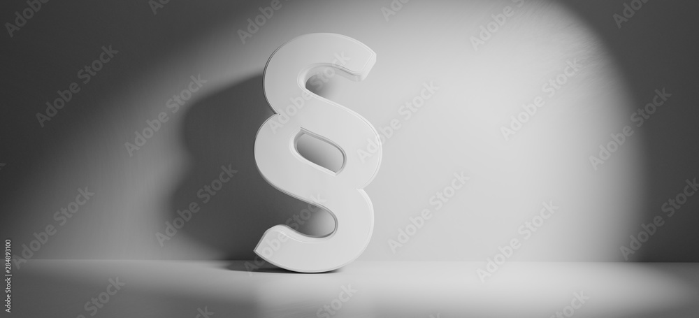 paragraph symbol white background 3d-illustration Stock Illustration ...