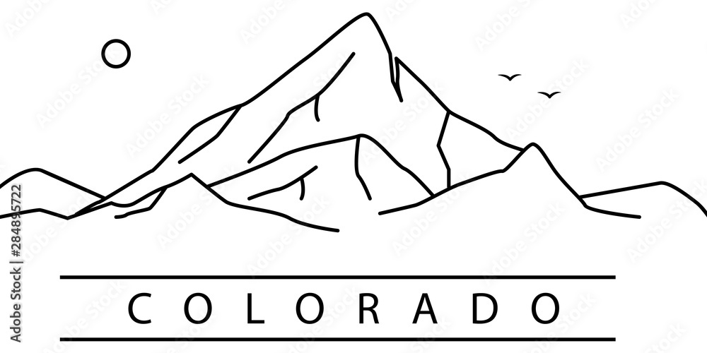 Colorado city line icon. Element of USA states illustration icons ...
