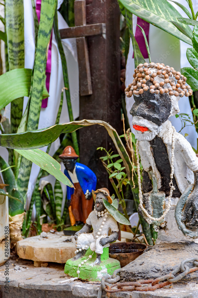 Religious altar of Umbanda, religion of African origin and popular in ...