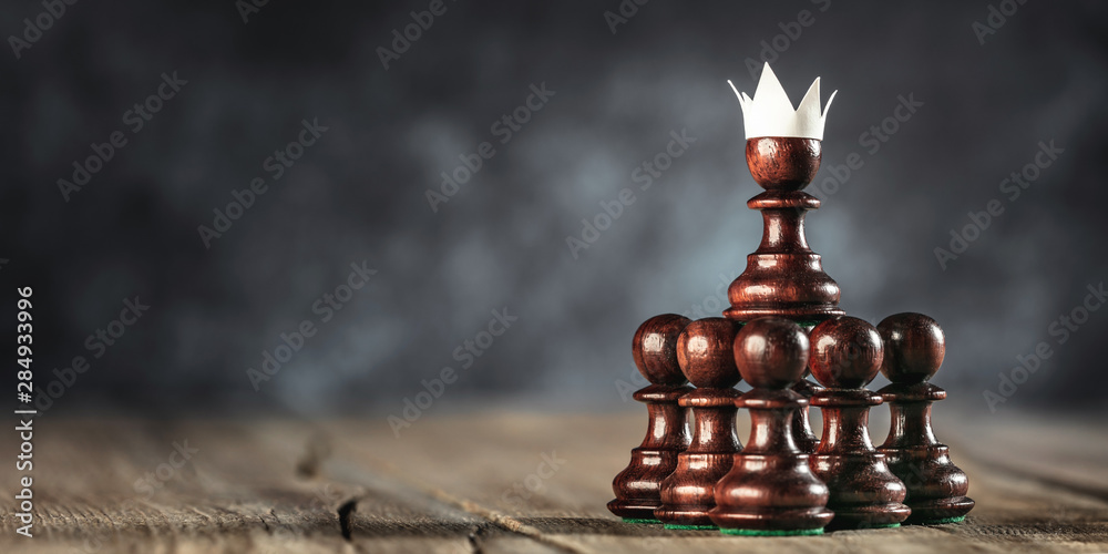 Business Teamwork Concept - Group Of Small Ambitious Pawns Working As A ...