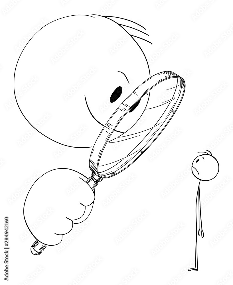 Vector cartoon stick figure drawing conceptual illustration of man or ...