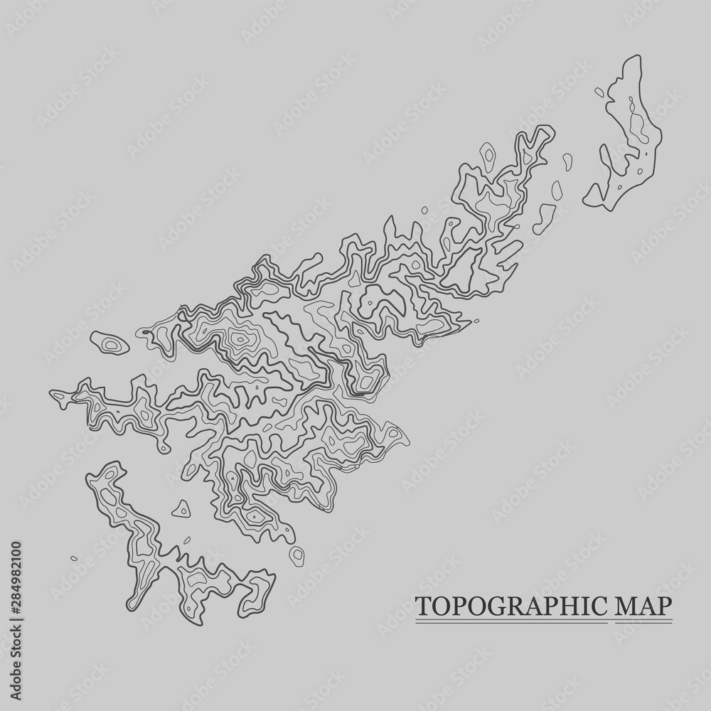 Topographic Map Vector Illustration Contour Map Background Stock Vector Adobe Stock