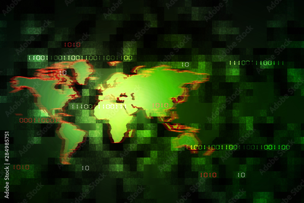 2d illustration world map abstract background Stock Illustration ...