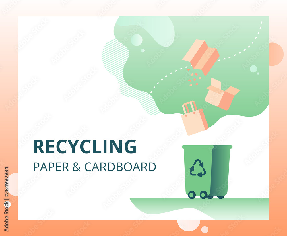 Waste paper recycling vector concept for landing page, template, ui ...