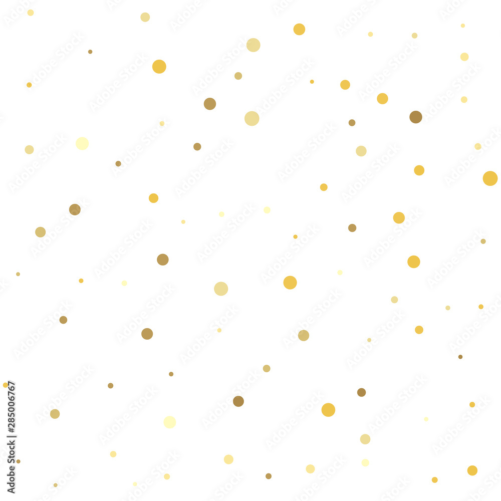 Texture of gold foil. Gold dots on a white background. Stock Vector ...
