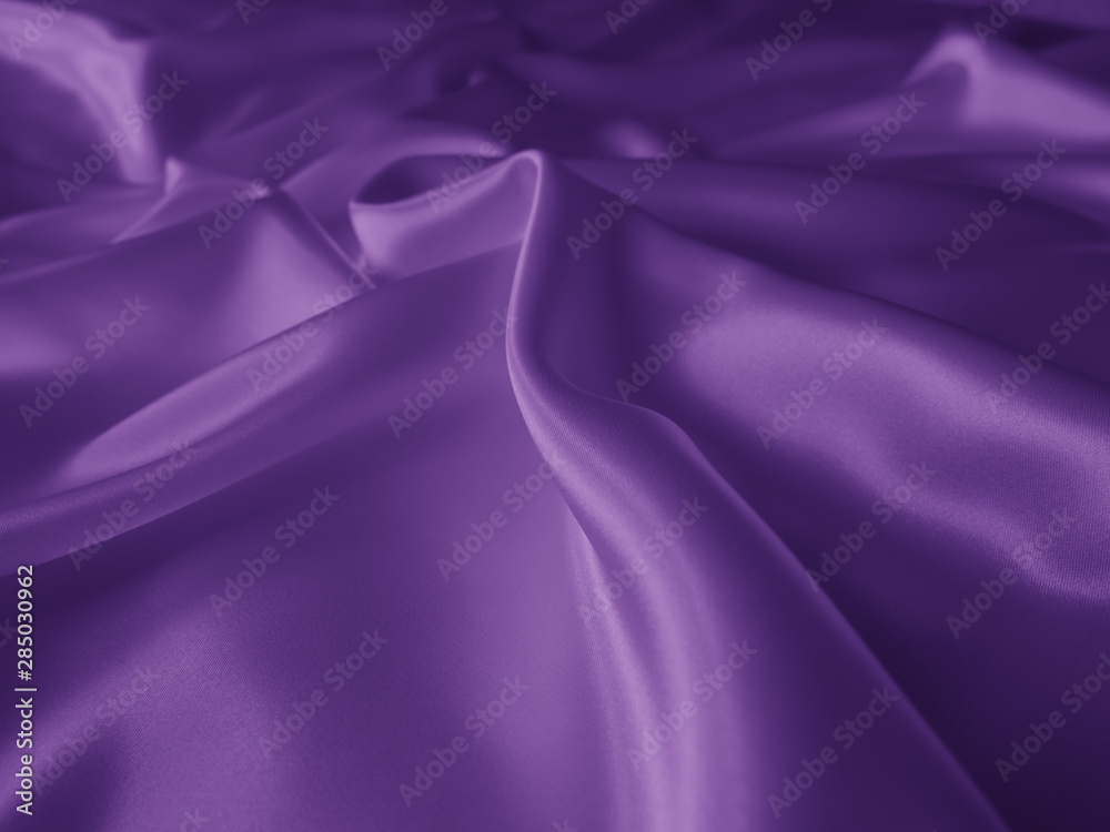 Beautiful smooth elegant wavy violet purple satin silk luxury cloth ...