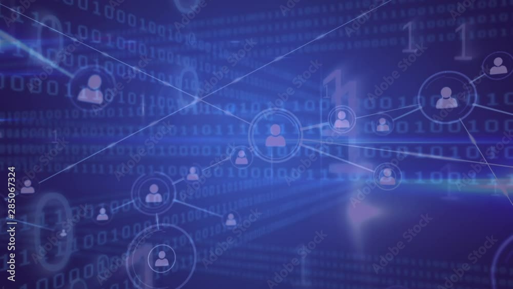 Network of data and connections Stock Video | Adobe Stock