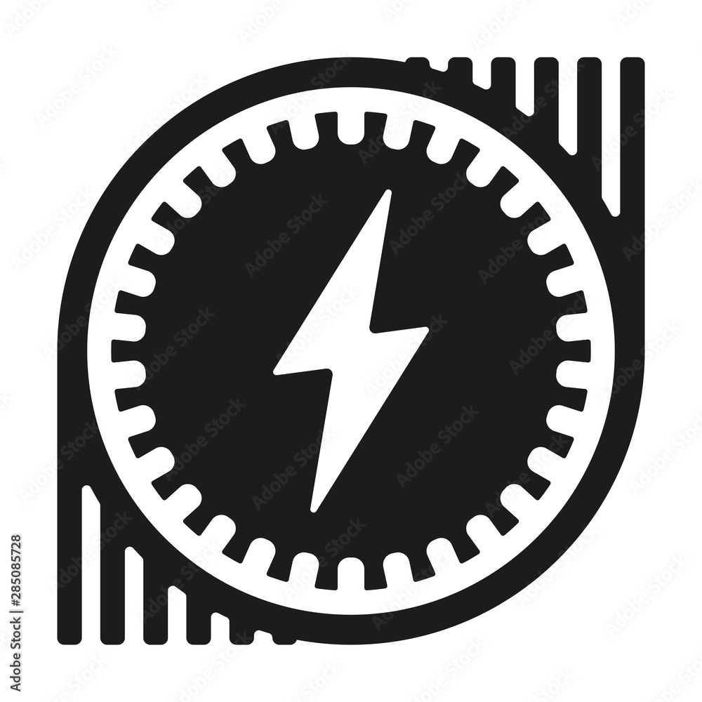 Electric motor engine icon in geometric and flat style. Stock Vector ...