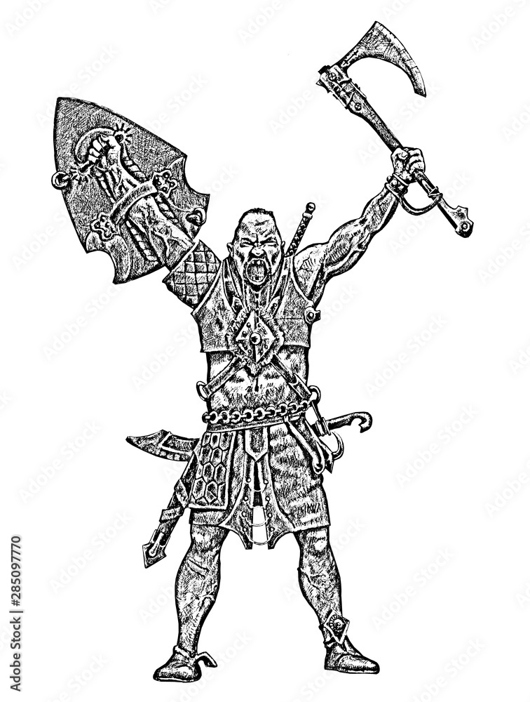 Barbarian Warrior Drawing