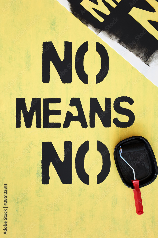 No means no poster movement Stock Photo | Adobe Stock
