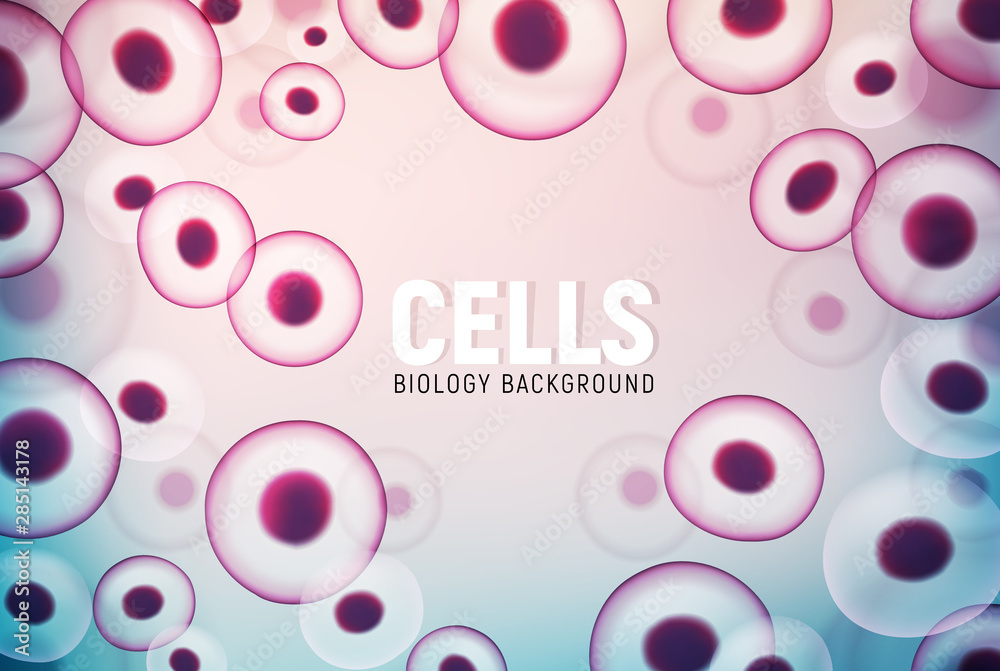 Abstract cell background, human biology science medical nucleus. Vector ...