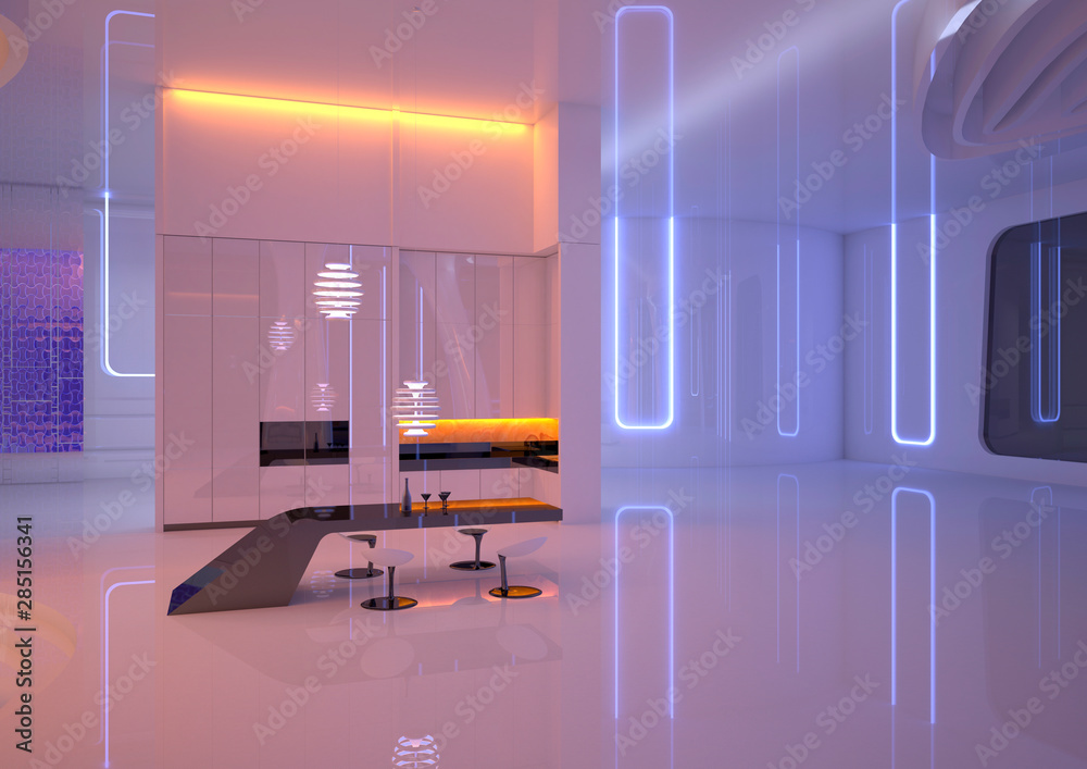 Interior Design Futuristic Building